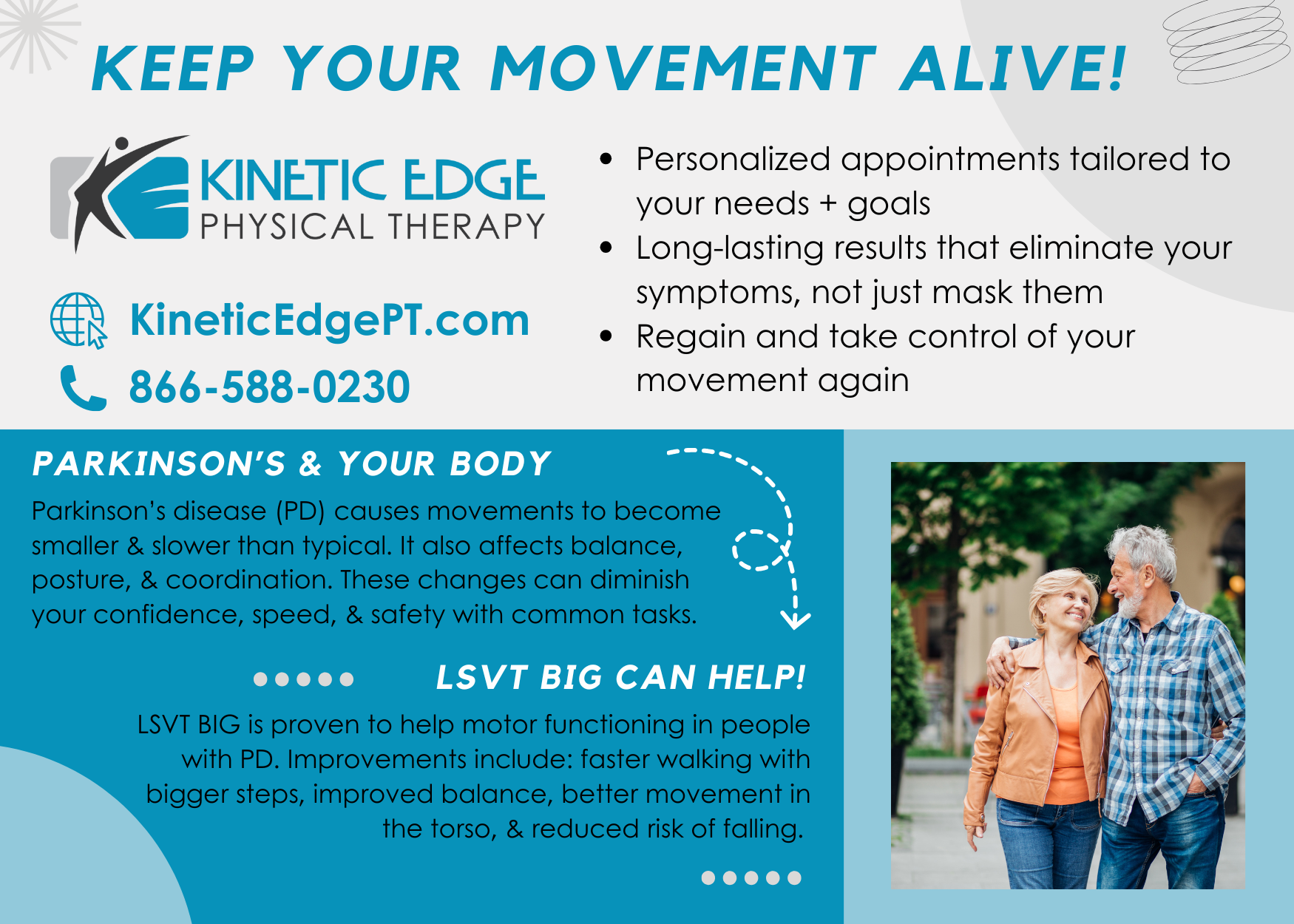 LSVT BIG Program for Parkinson's Disease | Kinetic Edge Physical Therapy